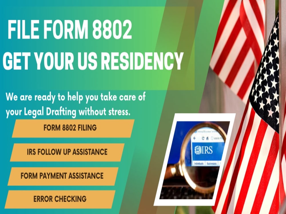IRS form 8802 for US tax residency certificate form 6166 tax | Upwork