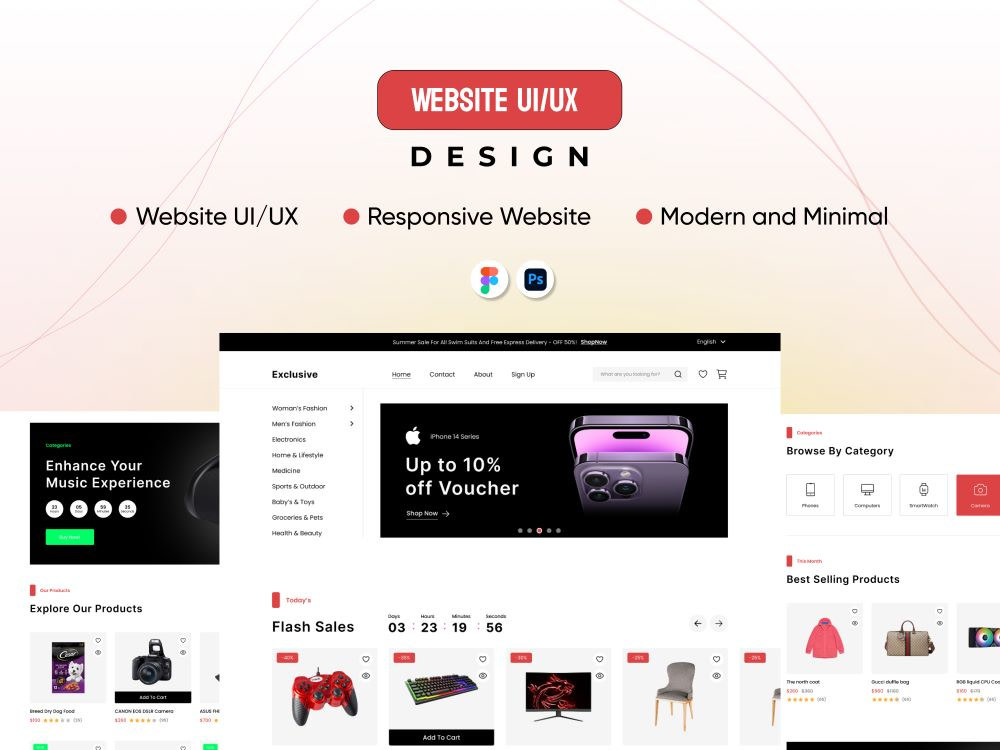 Stunning UI/UX Design for Web & Mobile Apps, Responsive & User-Friendly ...