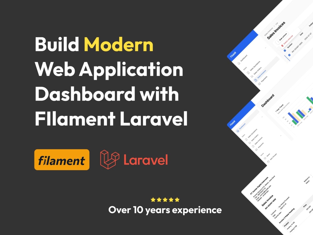 Awesome Web Admin Dashboard with Filament Laravel | Upwork