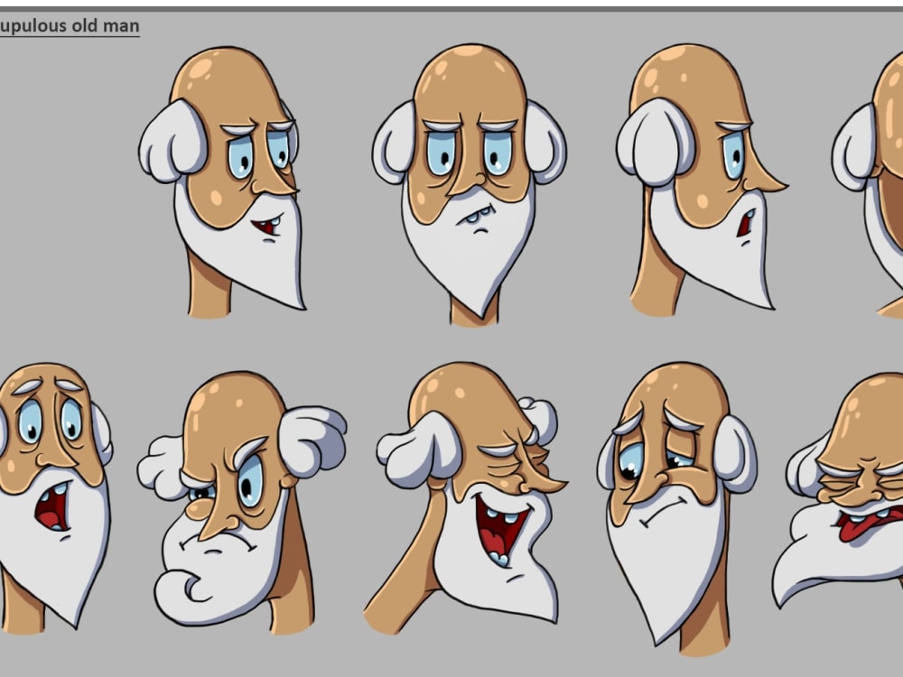 Character Design with Character Turnaround and Expression Sheet | Upwork
