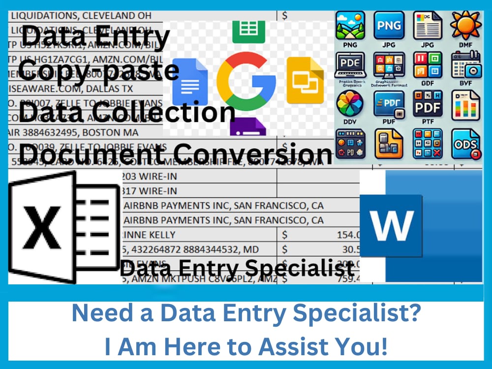 A data entry copy-paste clerk services | Upwork