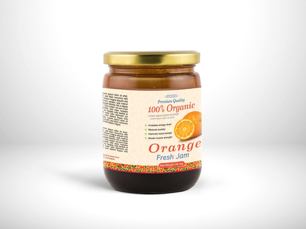 A minimal jar label design, Jam Label, Print ready Label Design | Upwork
