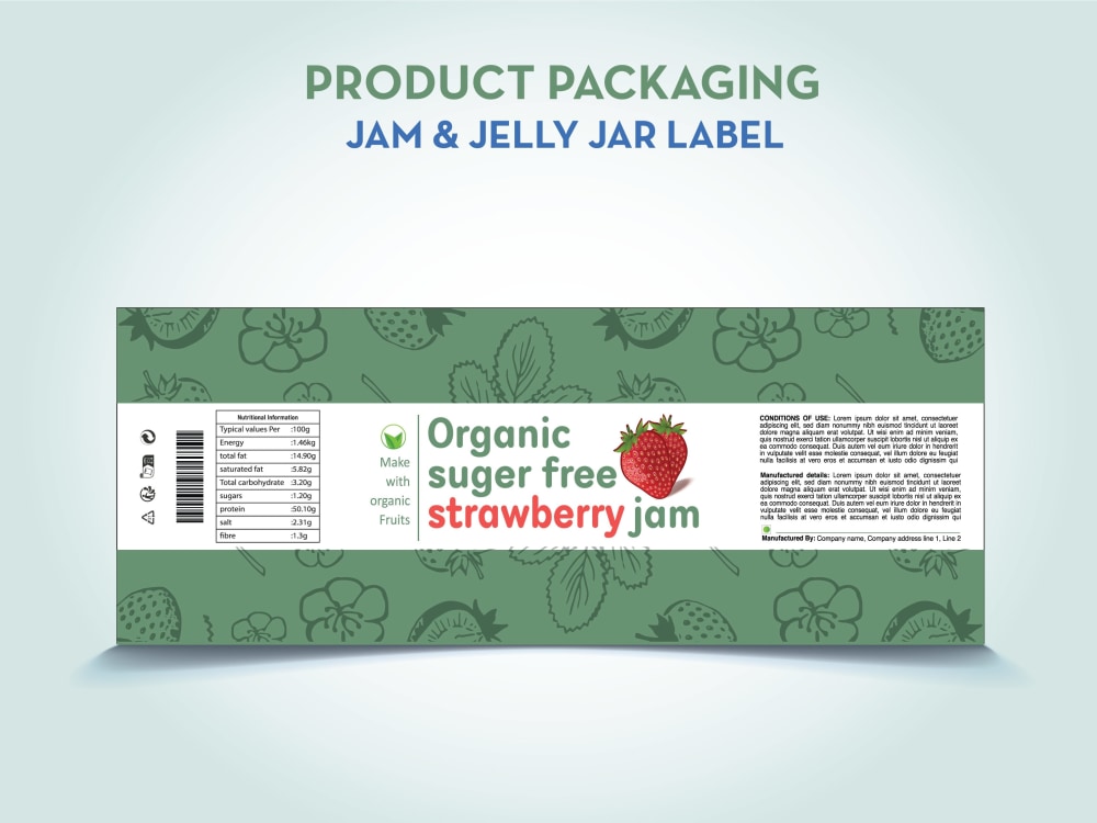 A minimal jar label design, Jam Label, Print ready Label Design | Upwork