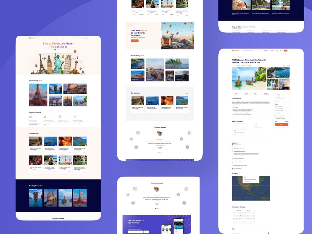 Travel website ui ux design | Upwork