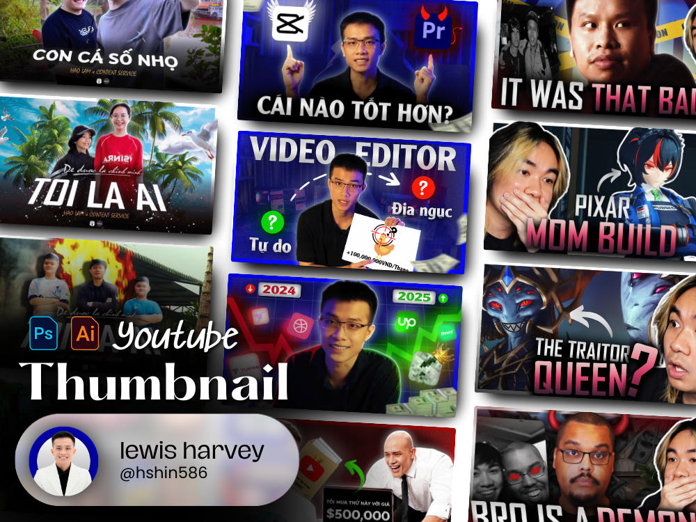 Youtube Thumbnail Designer | Thumbnail | Youtube Thumbnail in 24 hrs ...