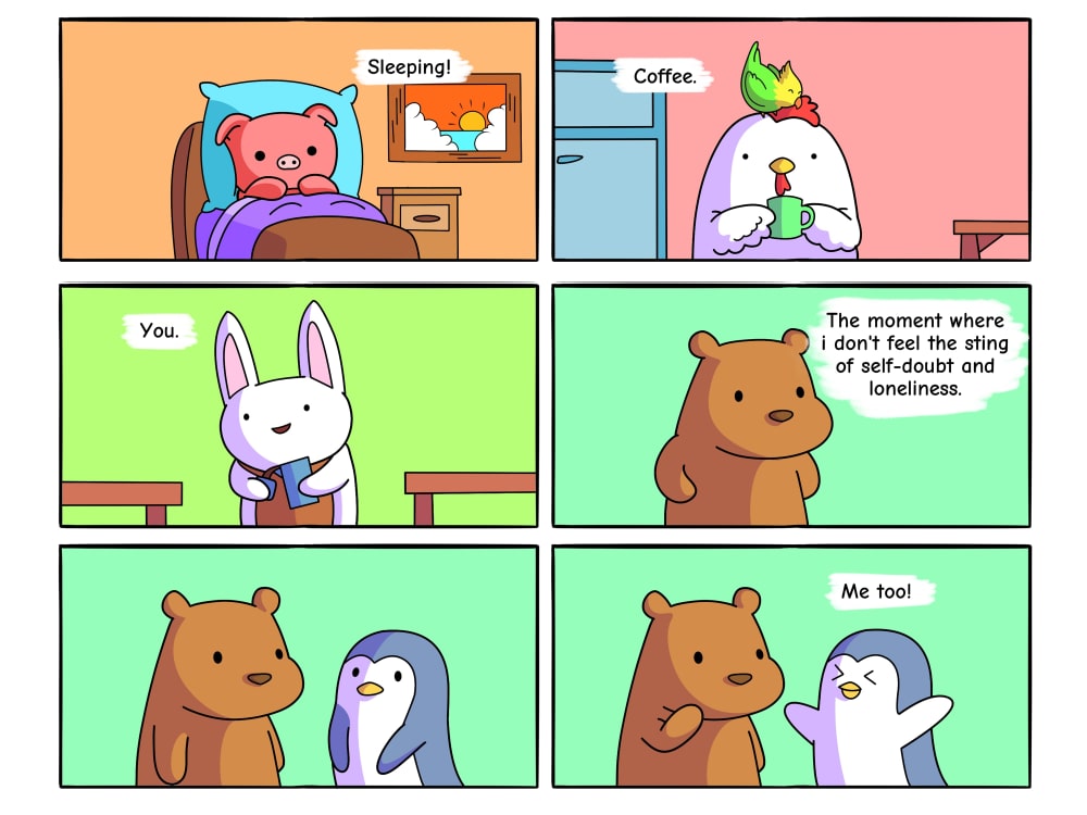 Funny comic strip illustration, cartoon book design, doodle webcomic ...