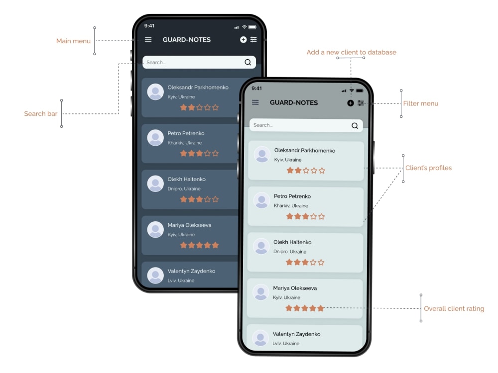 Un intuitive UX design for managing client data and simplify ...
