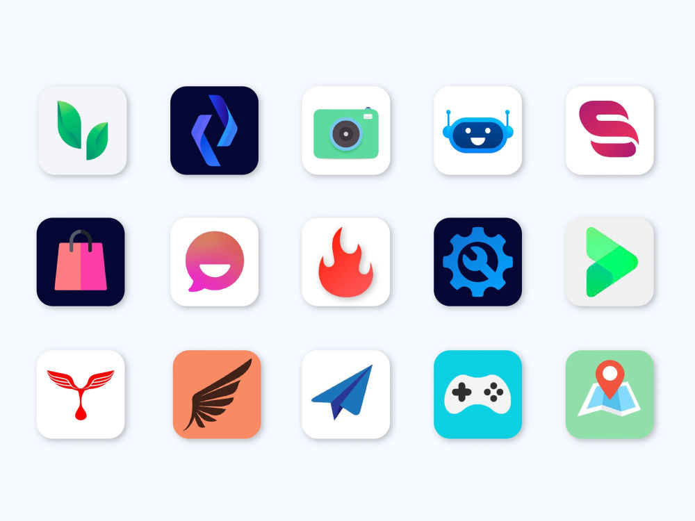 A modern app icon logo design for android IOS | Upwork
