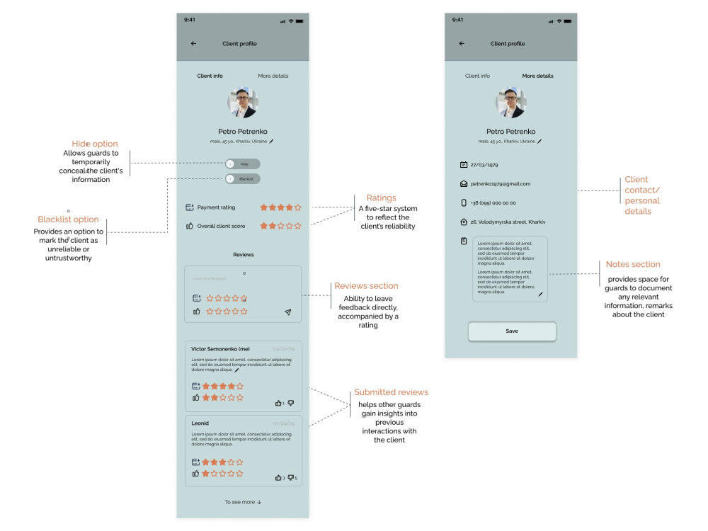 Un intuitive UX design for managing client data and simplify ...