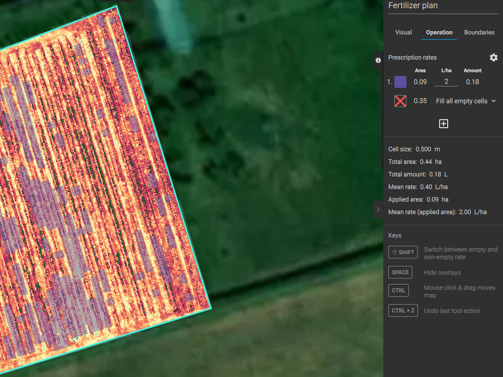 Prescription plans and area calculations from UAV maps | Upwork