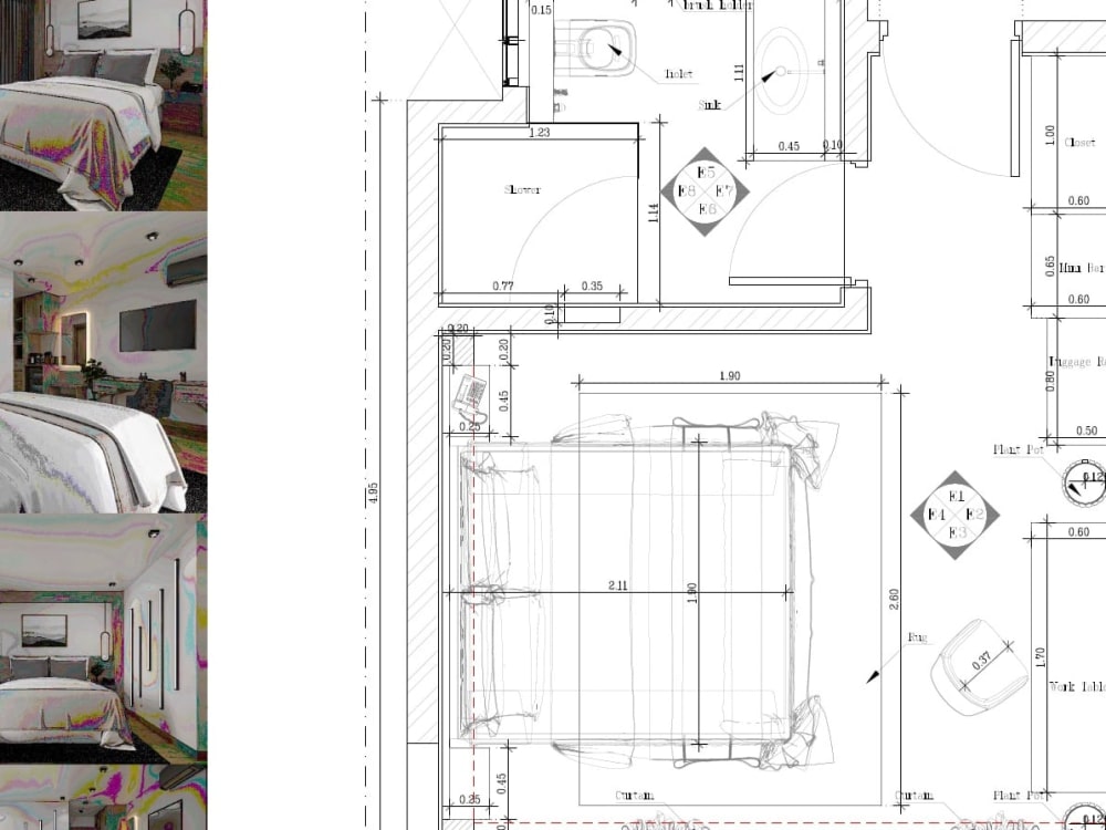 Shop drawings, sections ,elevations for your interior design | Upwork