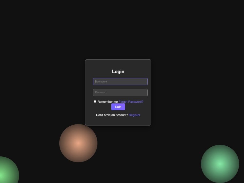 Dynamic login page with colour splash using HTML5, CSS and JAVASCRIPT | Upwork