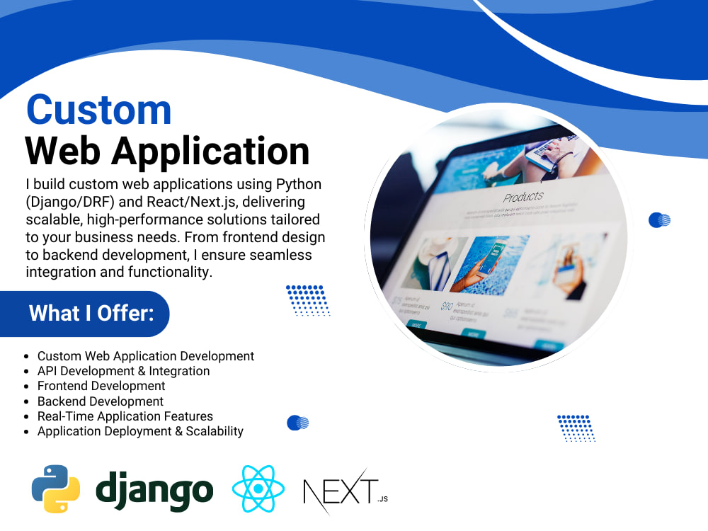 Custom Web Application Solutions with Python (Django/DRF) and React ...