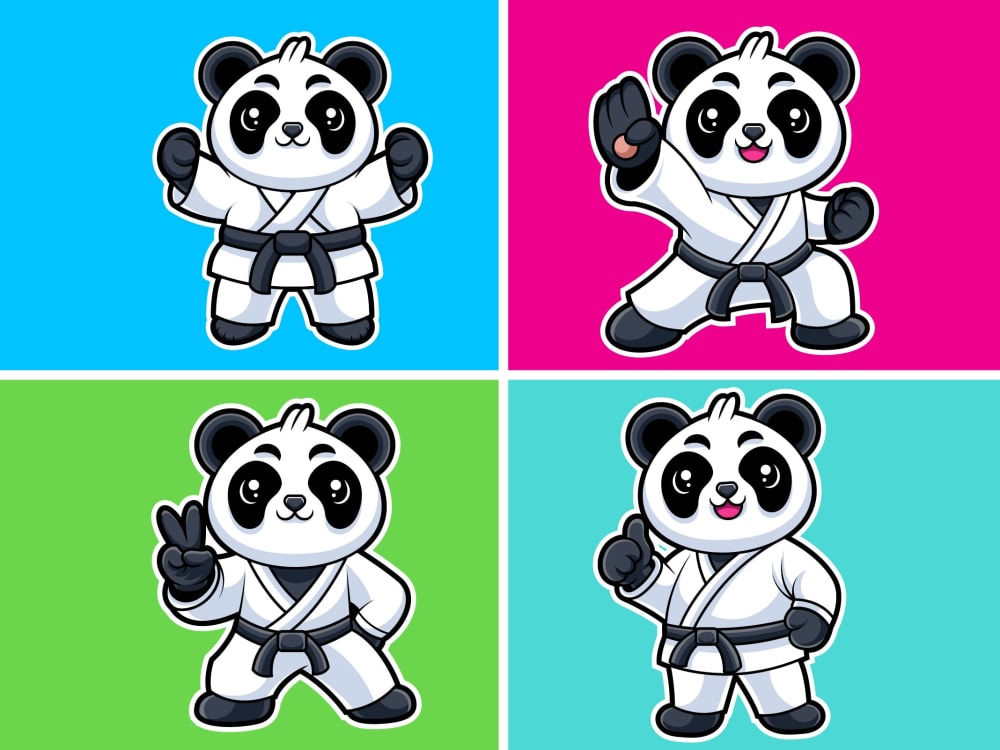 A cute 2d cartoon characters illustration | Upwork