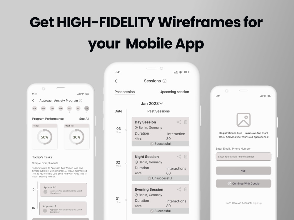 High and low Fidelity Wireframes from Expert UX/UI Designer and ...