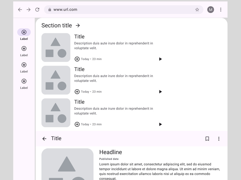 A detailed wireframe web design. | Upwork