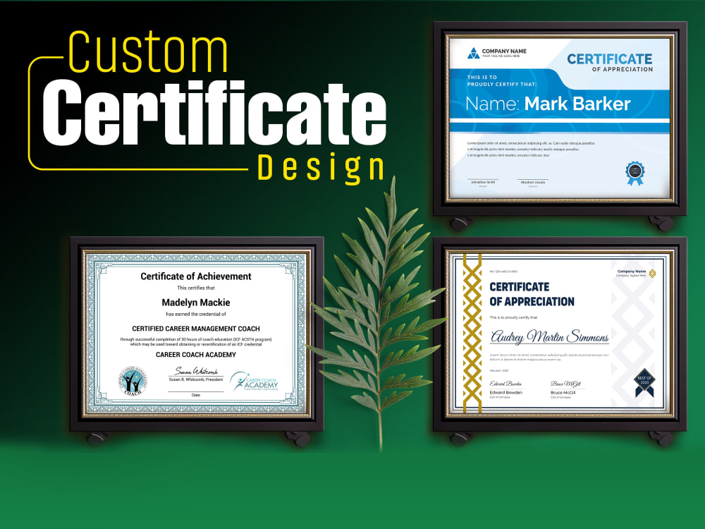Award, diploma, appreciation, achievement, training, certificate design ...