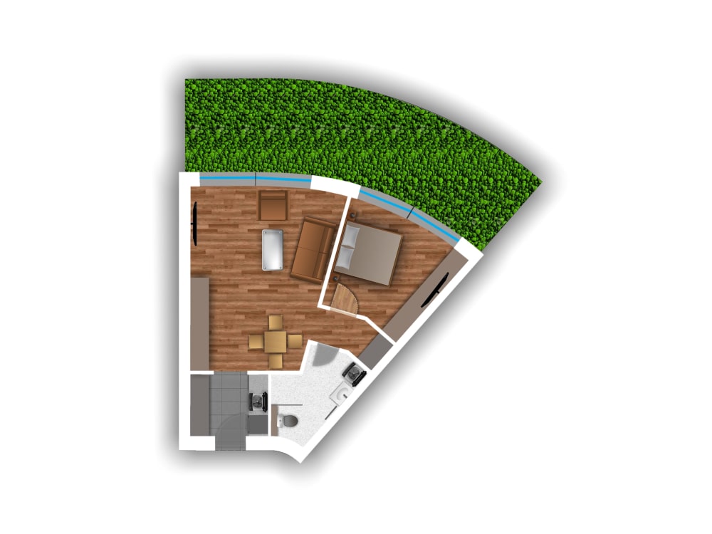 A colouring floor plan with texture and funiture. | Upwork