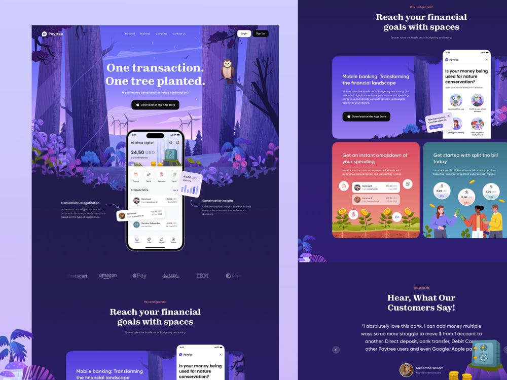 Amazing Landing page with custom illustration | Upwork