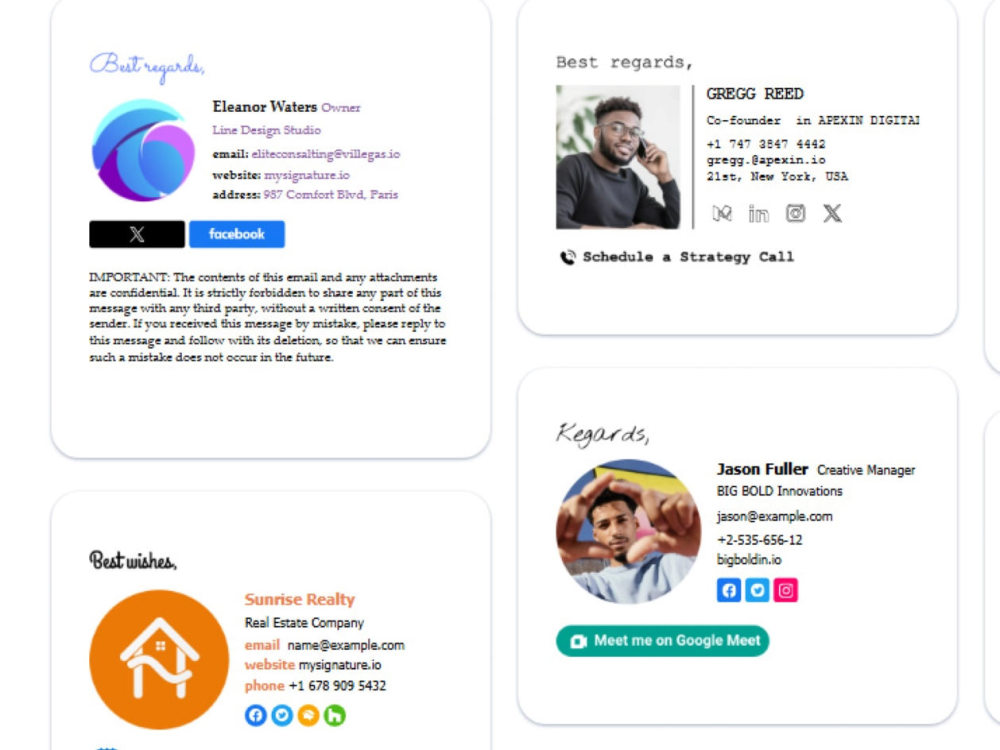 A professional, clickable, responsive HTML email signature | Upwork
