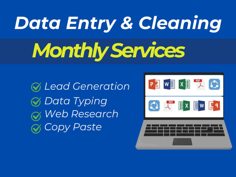 Excel data entry, data cleaning, lead generation data entry, VA | Upwork