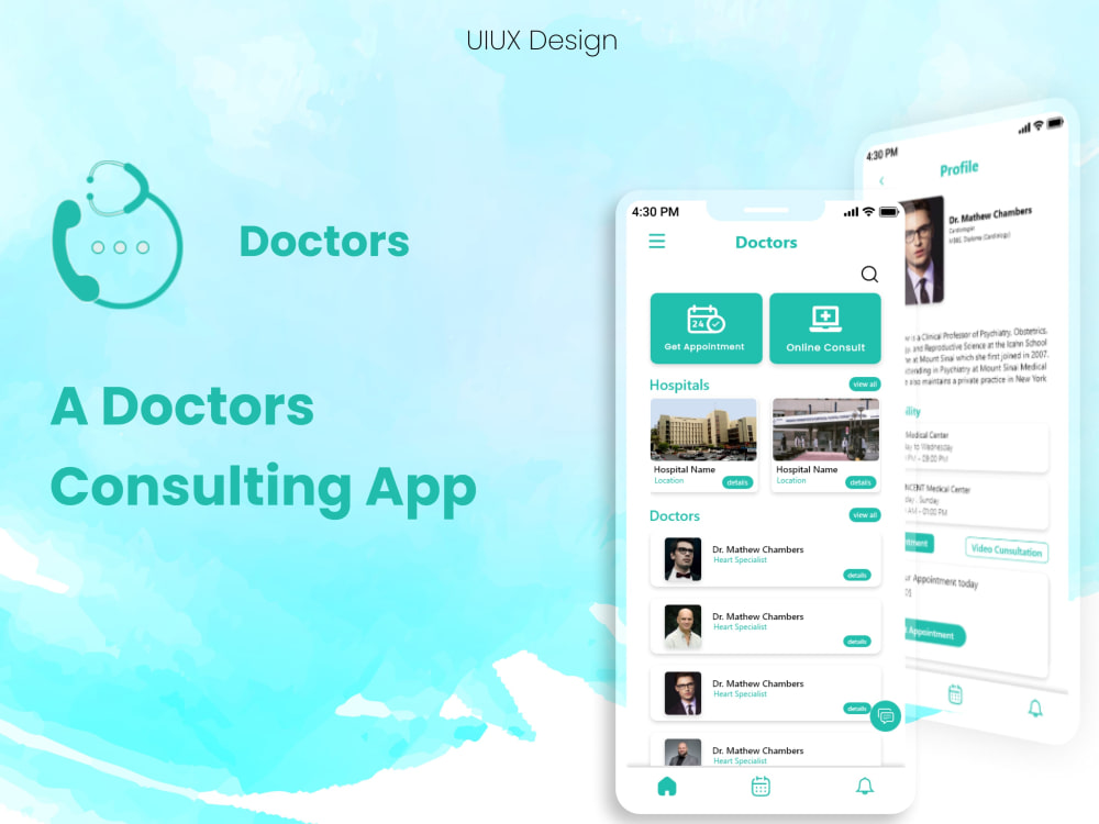 Responsive Doctor Consulting Mobile App UI Design | Upwork