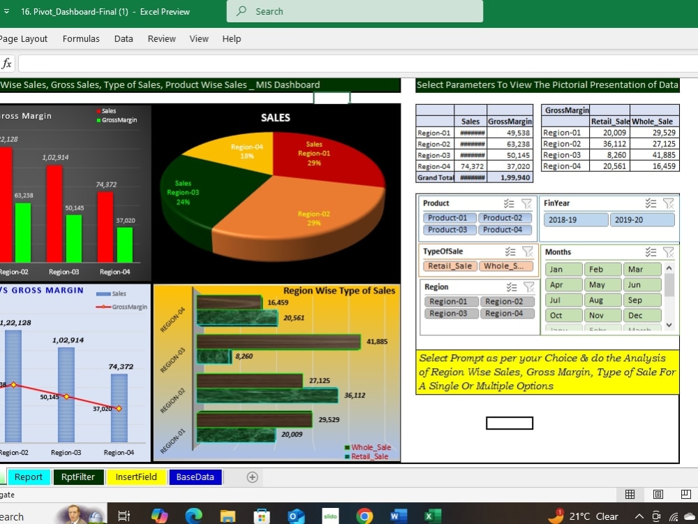 Data Visualization, Dynamic Dashboard, Graphs, Charts, Pivot Table | Upwork