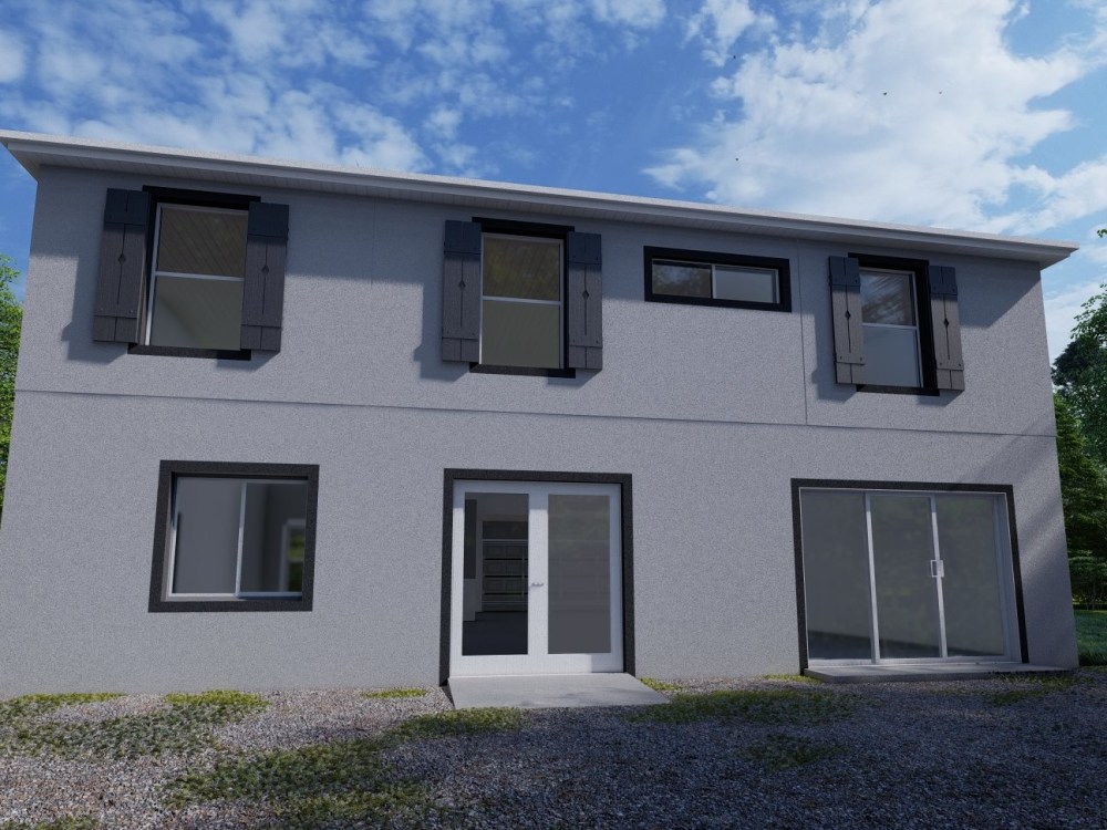Cgi house interior design, facade exterior, sketchup model 3d rendering ...