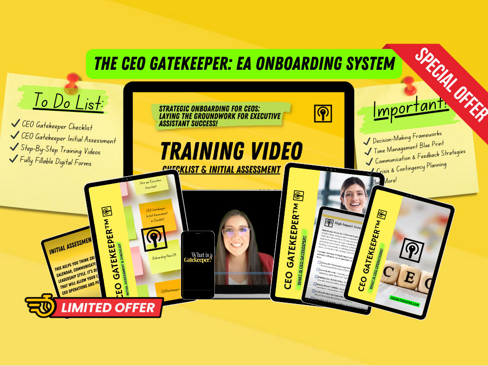 A Full Executive Assistant Onboarding Checklist and Assessment | Upwork