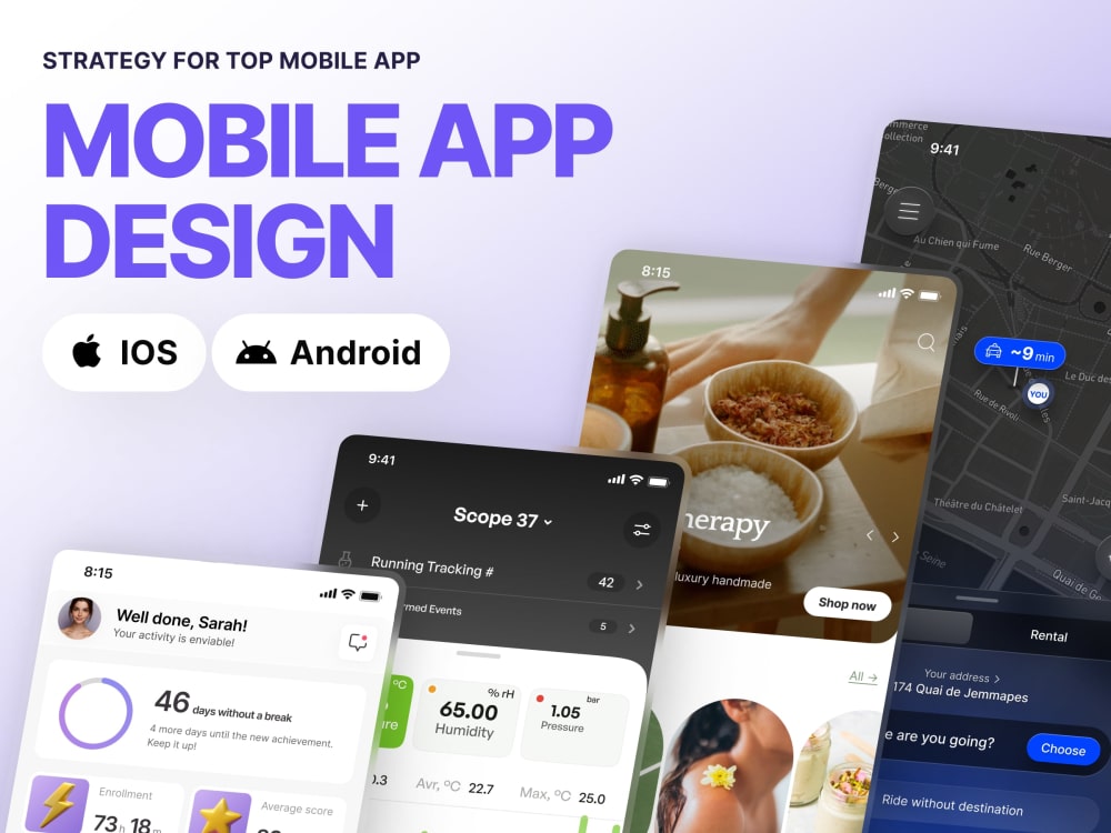 Mobile App UI UX Design | iOS | Android | Upwork