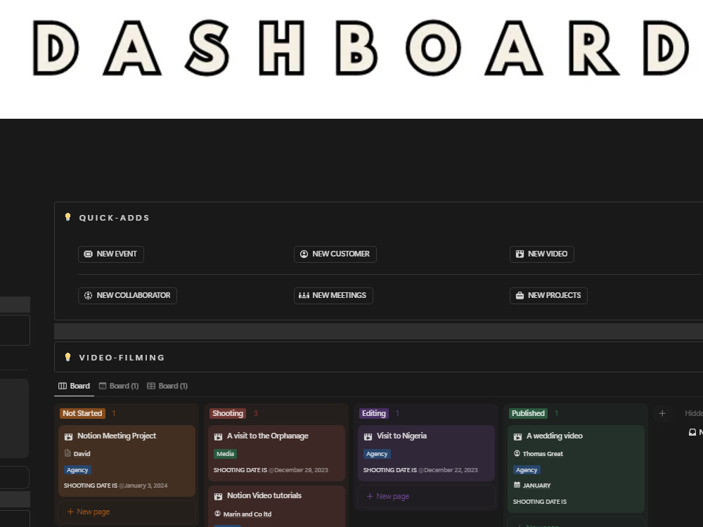 Notion workspace, Notion Template, Notion workflows and project ...