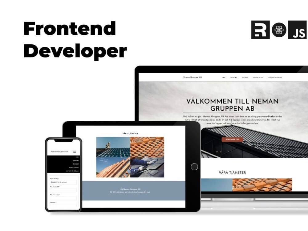 A professional website using react, next, remix | Front end developer ...