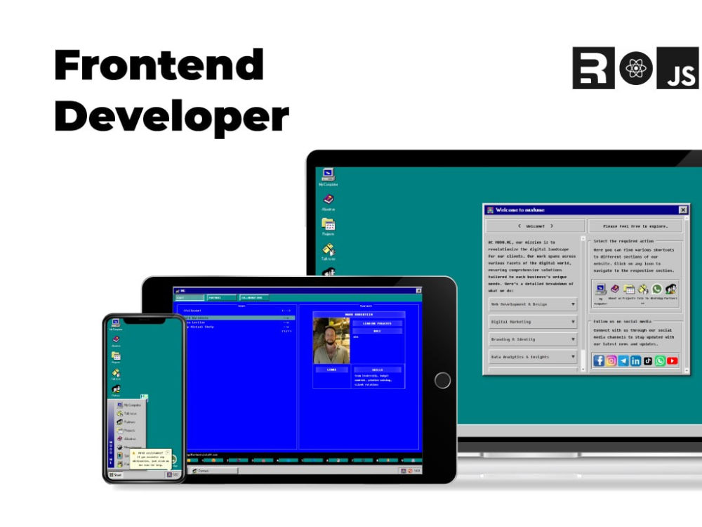 A professional website using react, next, remix | Front end developer ...