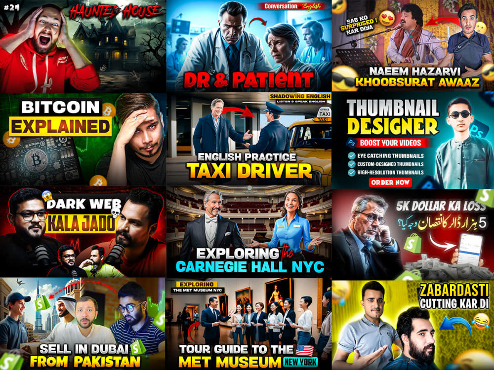 Youtube Thumbnail high ctr thumbnail And Eye Catching Thumbnail | Upwork