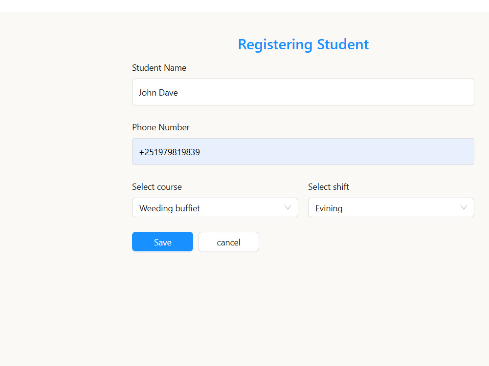 An Interactive student management system | Upwork