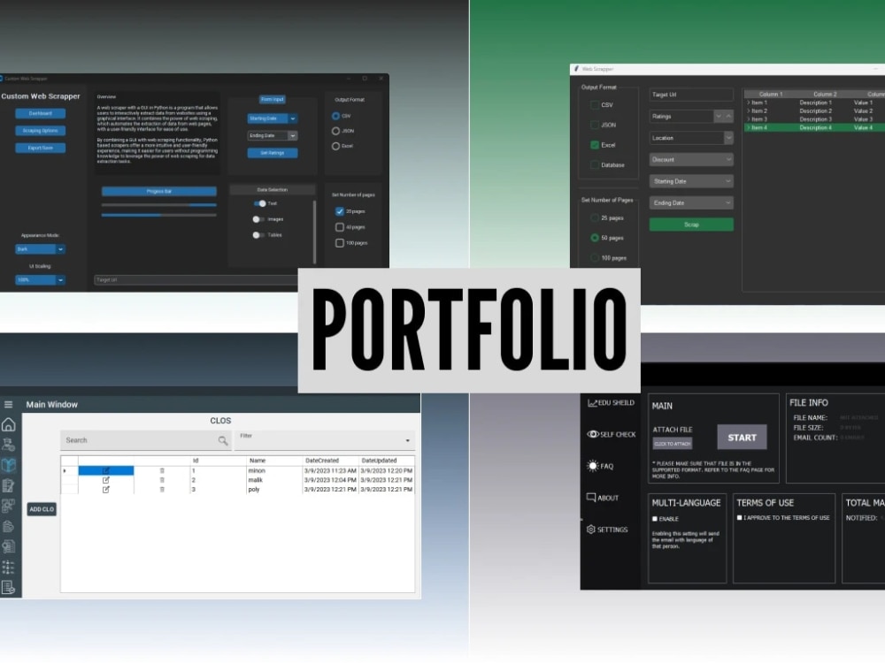Python gui in pyqt pyqt5 kivy pyside tkinter qt for desktop application | Upwork