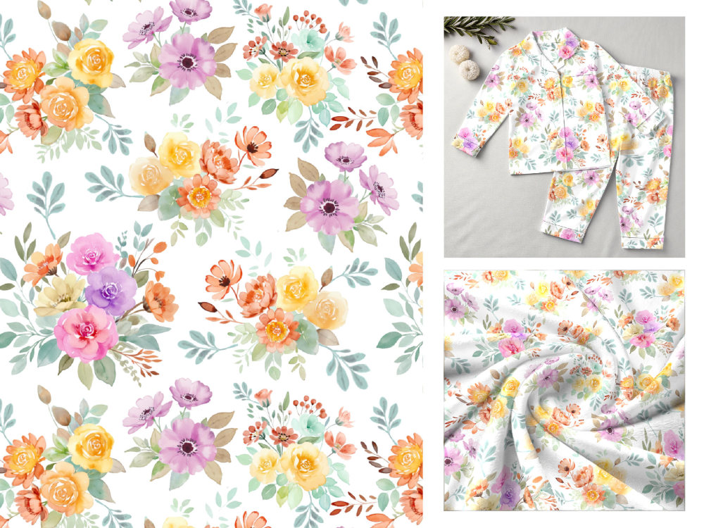 Watercolor Hand drawn Seamless pattern | Upwork
