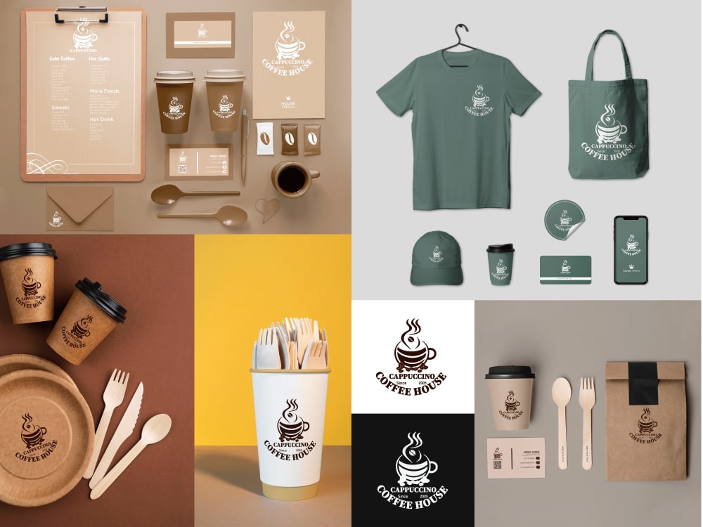 An restaurant branding design, restaurant logo, menu card, business ...