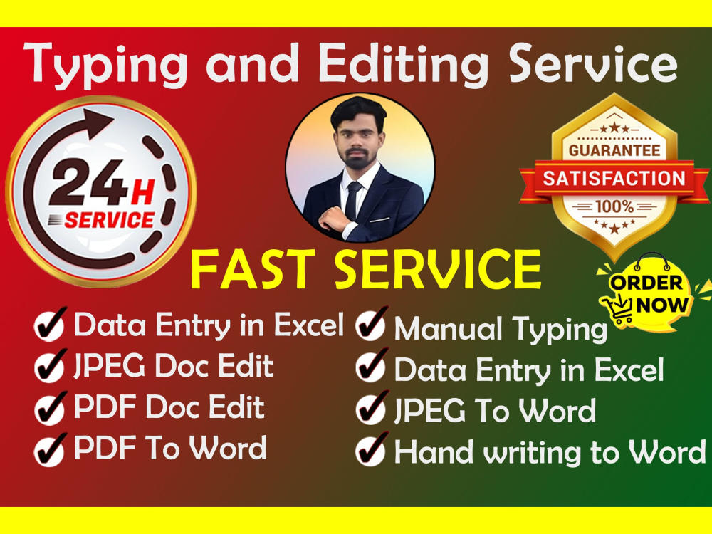 Data entry/ pdf conversion/ Editing, MS word/ Excel | Upwork