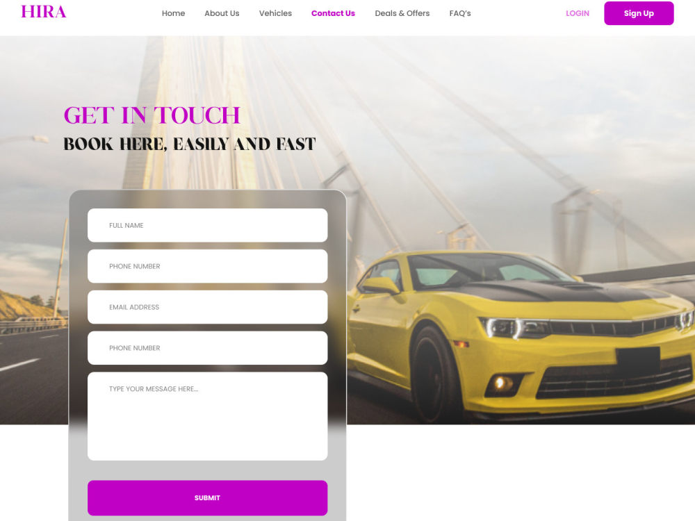 A complete Car rental Website Design (UI Design and Prototype) | Upwork