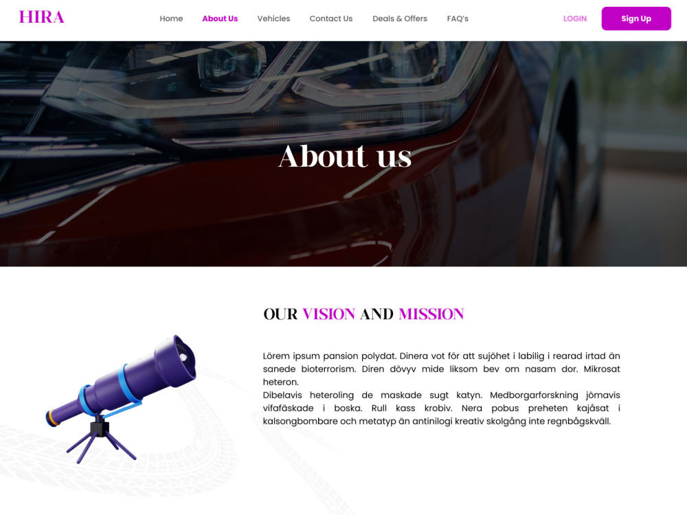 A complete Car rental Website Design (UI Design and Prototype) | Upwork