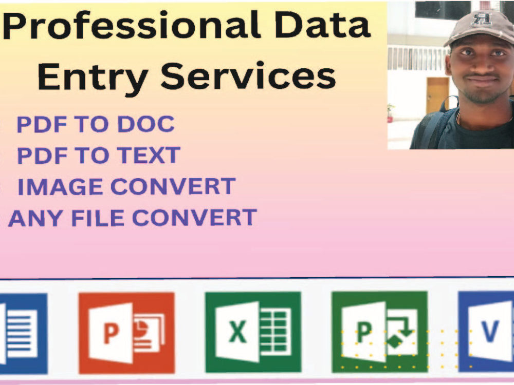 All types of data entry services and file convert | Upwork