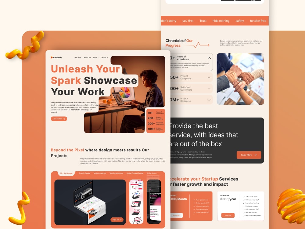 Premium Website and Landing Page Designs Tailored for Success | Upwork