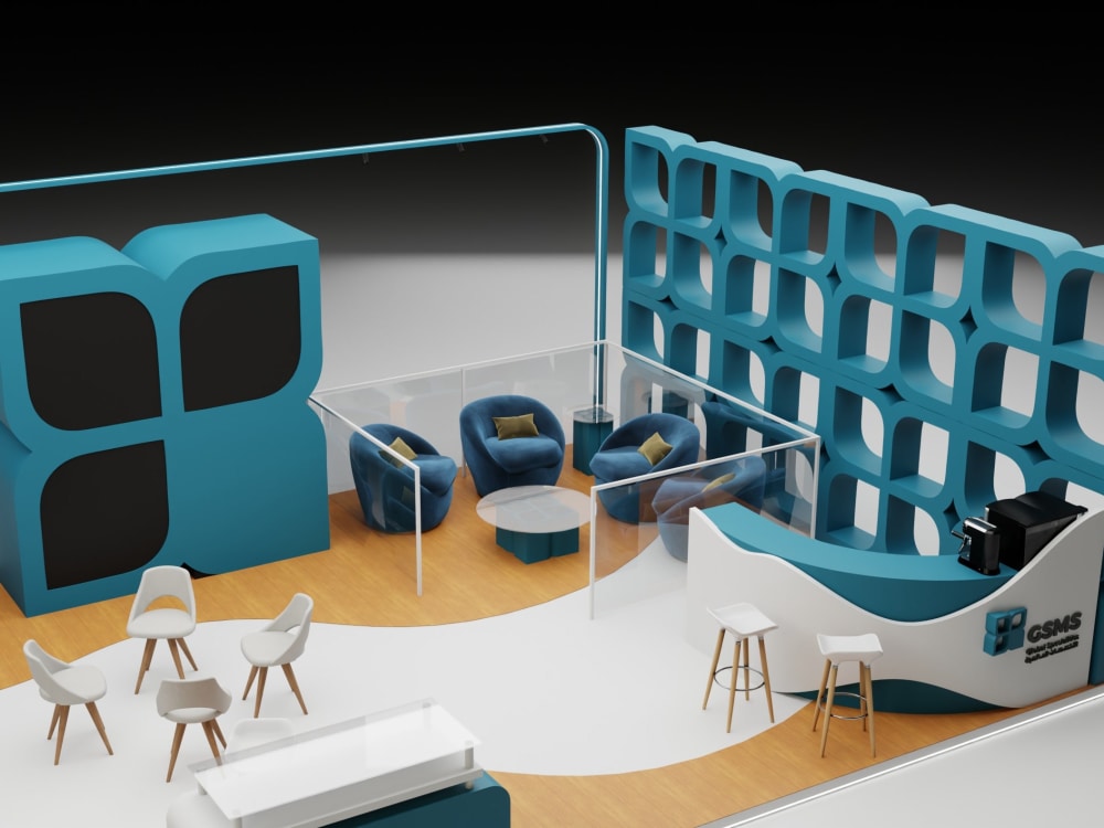 A 3D Booth Design, with Technical Drawings | Upwork