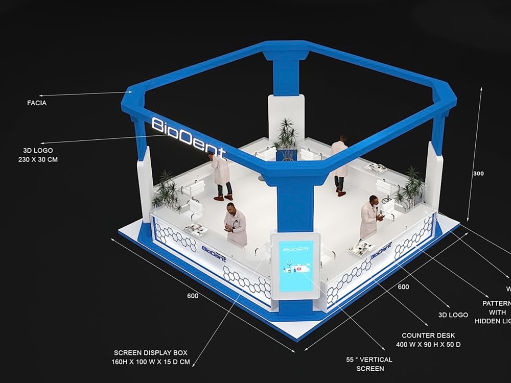 A 3D Booth Design, with Technical Drawings | Upwork