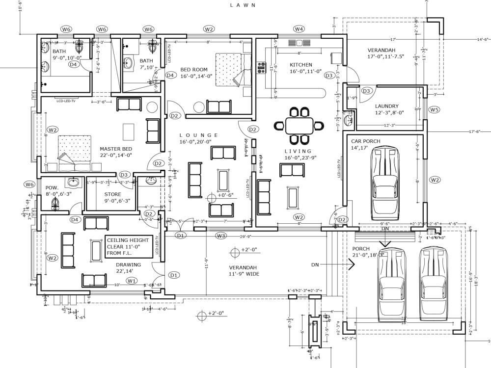 Complete set of Architectural Drawings of House/Building | Upwork