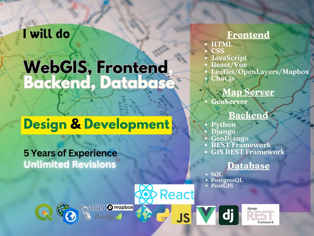 GIS, WebGIS, Dashboard, Frontend, Backend, Database & API Development Done. | Upwork