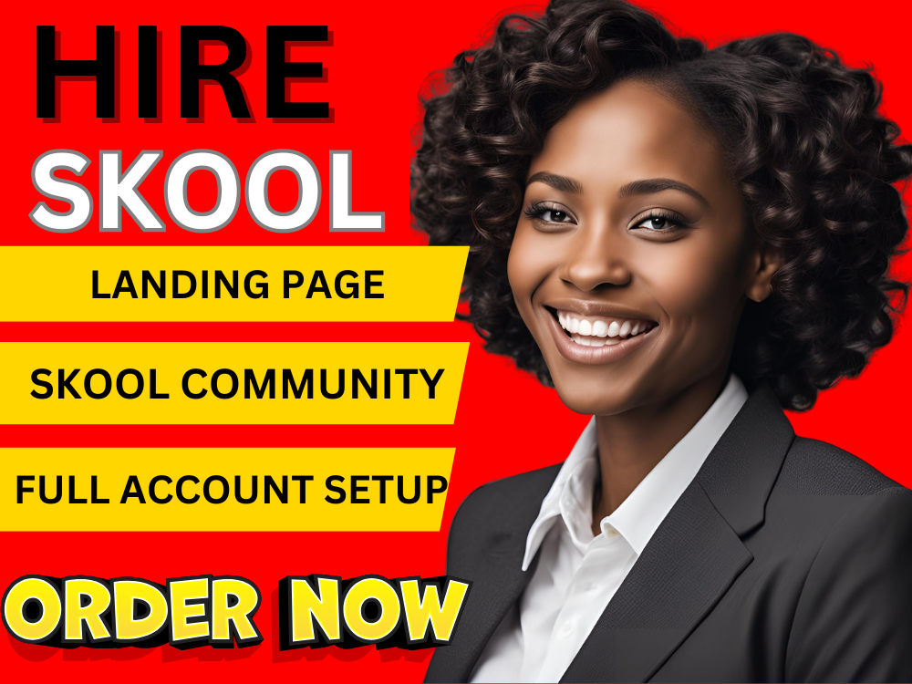 Setup skool, course creation, skool community and skool email ...