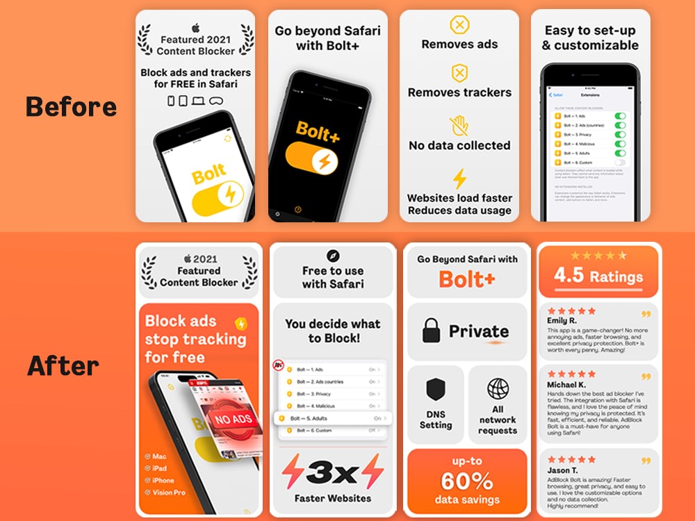 App screenshots for Apple and Google Play Store | Upwork