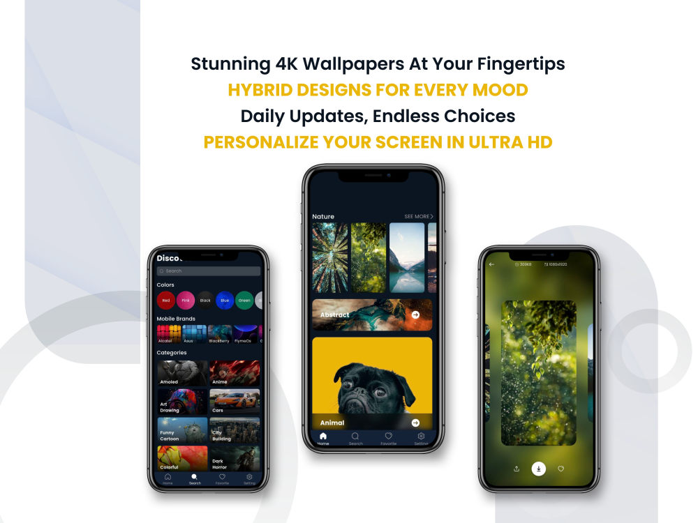 Get Stunning 4K Wallpapers with Premium Features Flutter/FlutterFlow ...